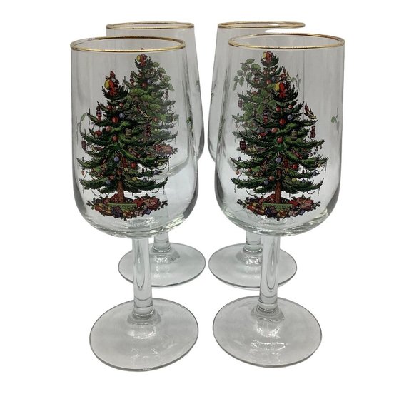 Spode | Holiday | Spode Christmas Tree Waterwine Glass Set Of 4 | Poshmark